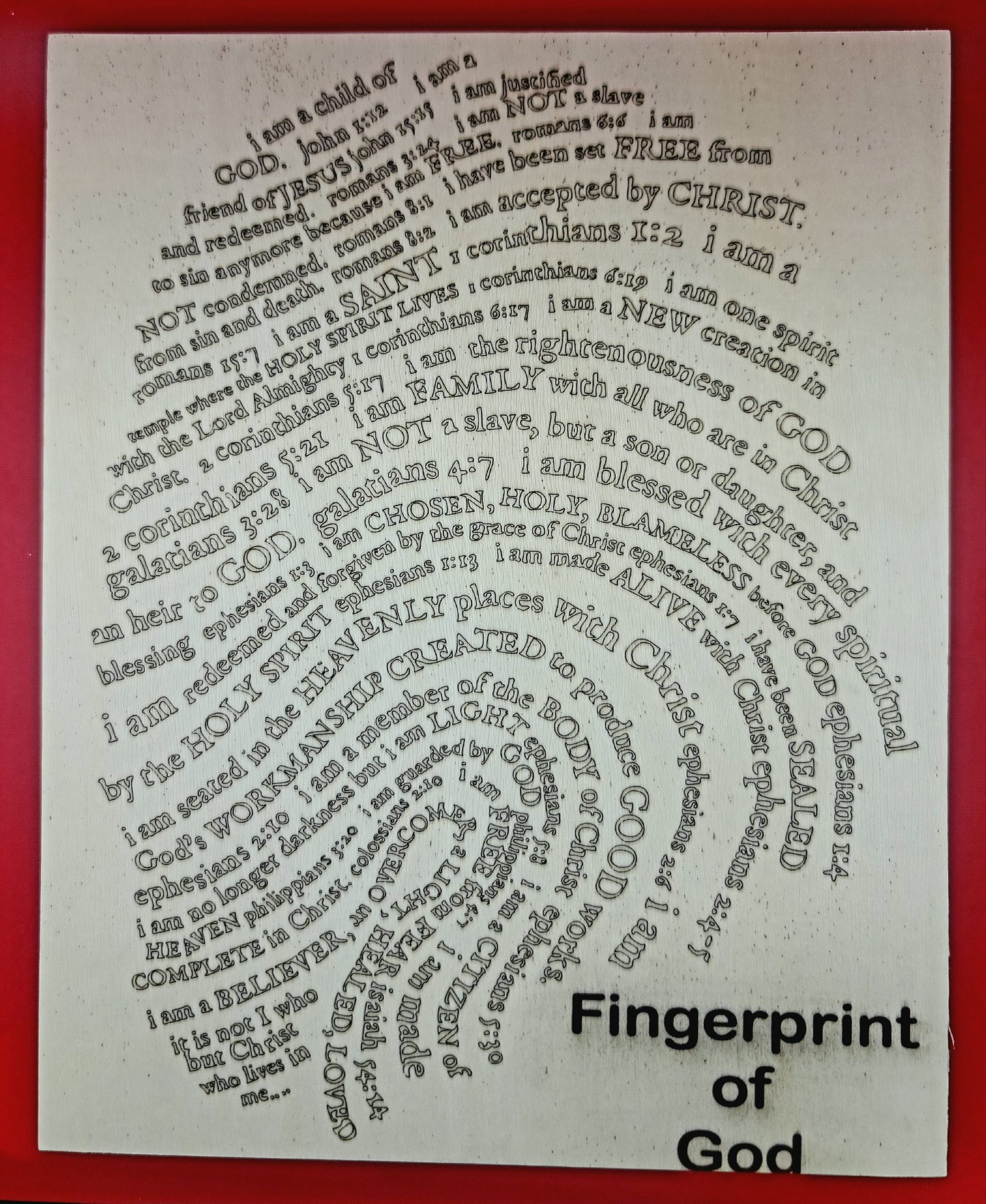 Wall Art - Fingerprint of God - CriusSwag Crafts